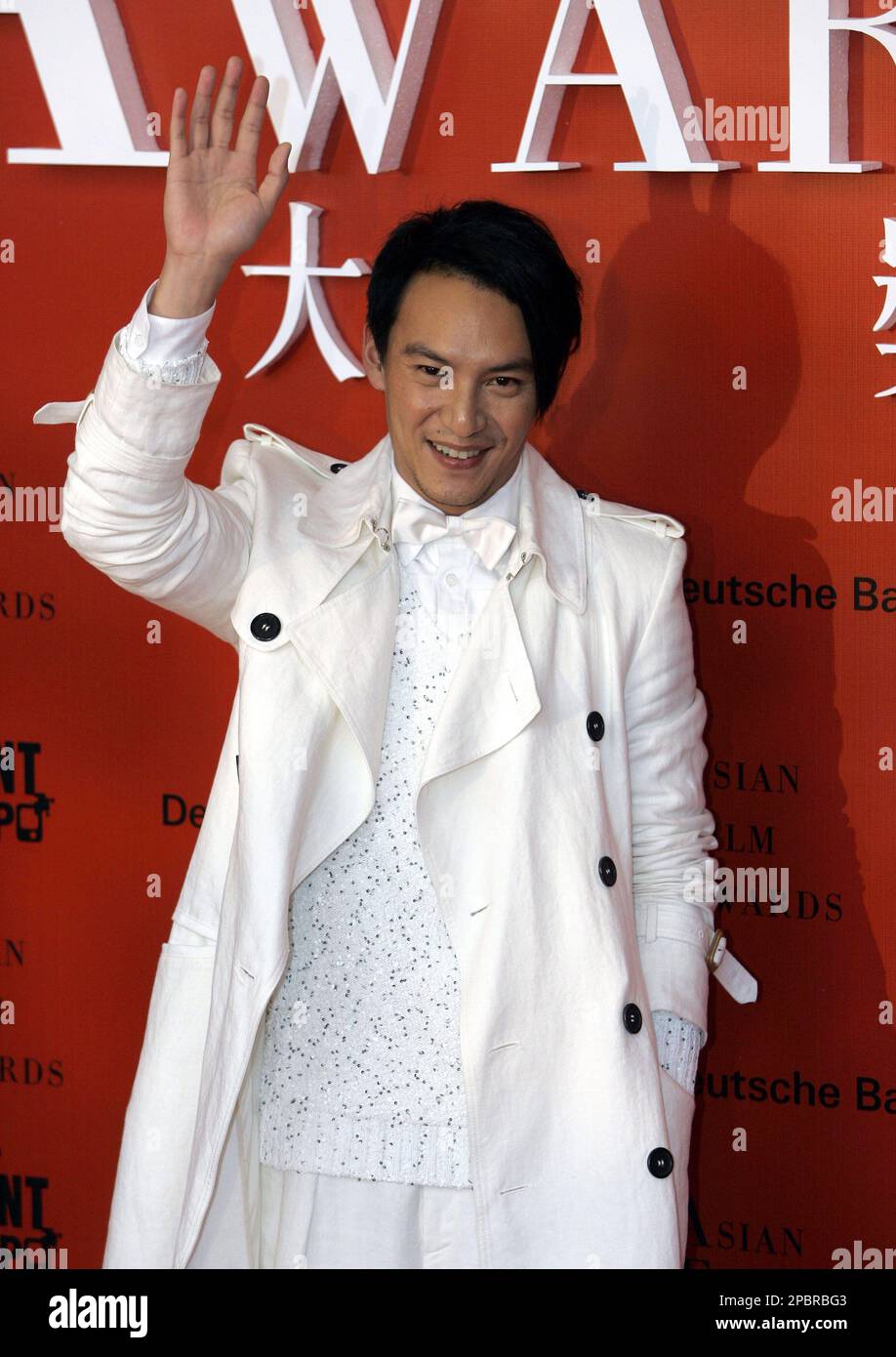 Taiwanese actor Chang Chen attends the Asian Film Awards in Hong Kong ...