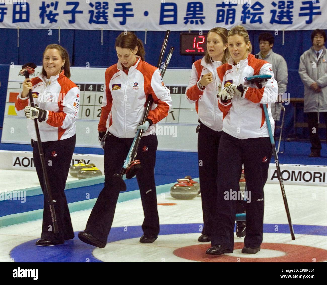 Team Canada's Kelly Scott, Jeanna Schraeder, Renee Simons and Sasha ...