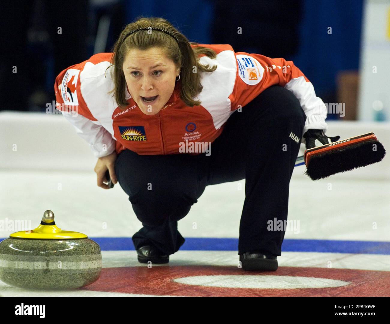 Team Canada skip Kelly Scott calls the sweep against Sweden in women's ...
