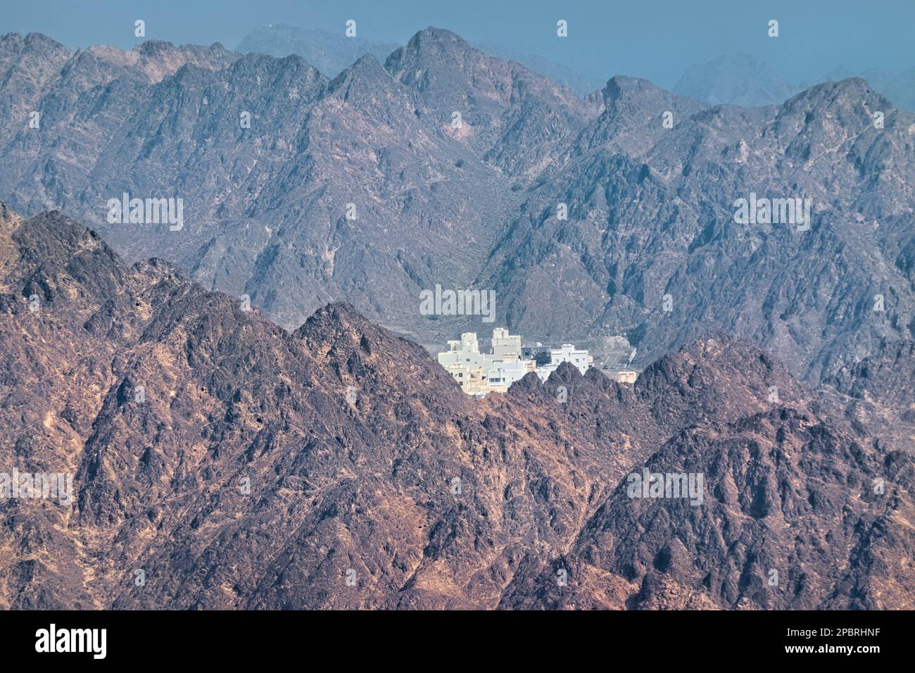 Hidden view of Qantab and the Muscat valleys, Bandar Jissah, Oman Stock ...