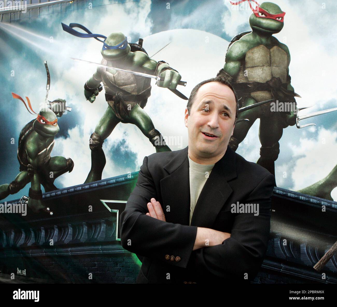Voice actor Mitchell Whitfield, the voice of Donatello, arrives at the ...