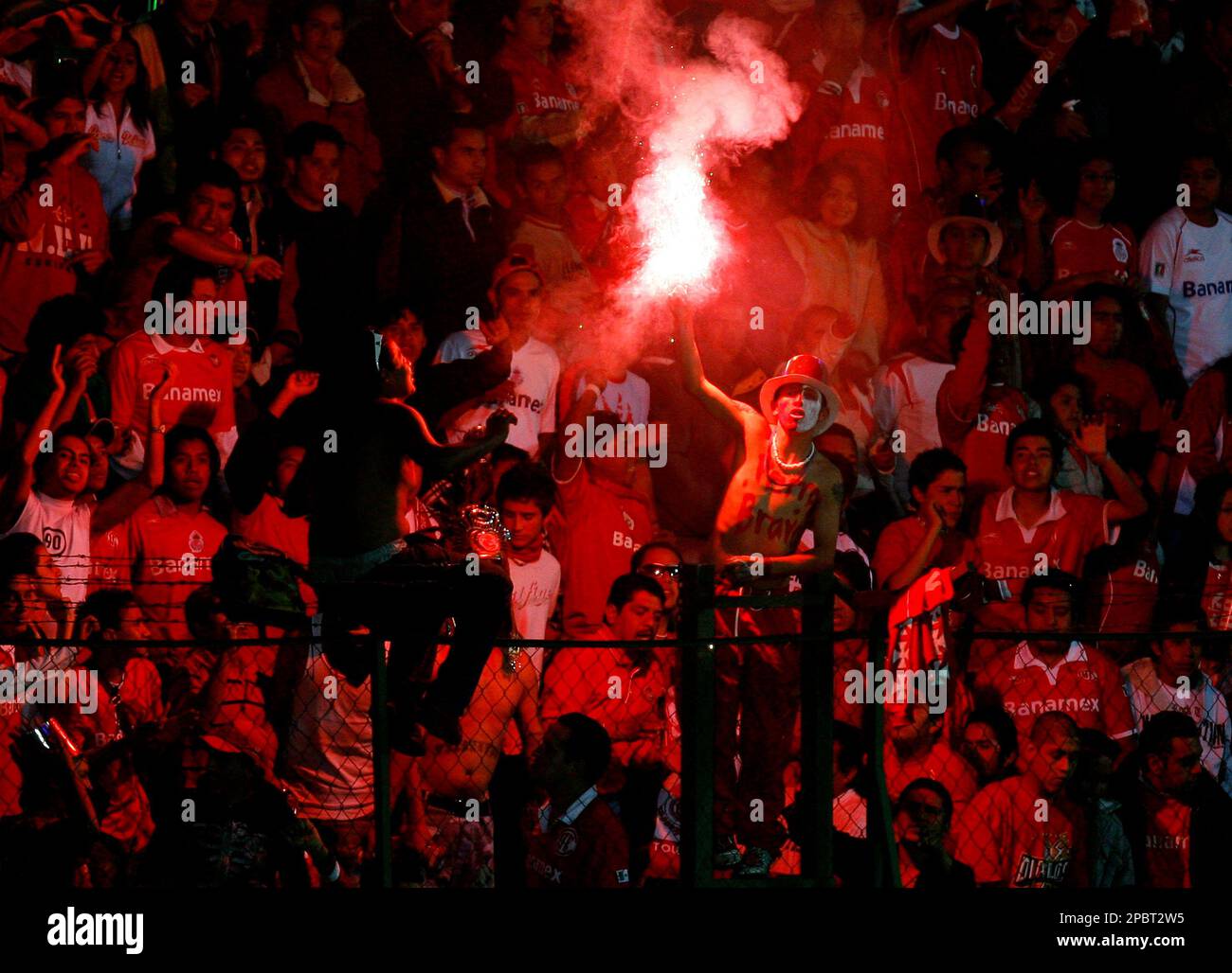 Mexico's Toluca's fans support their team during a Copa Libertadores ...