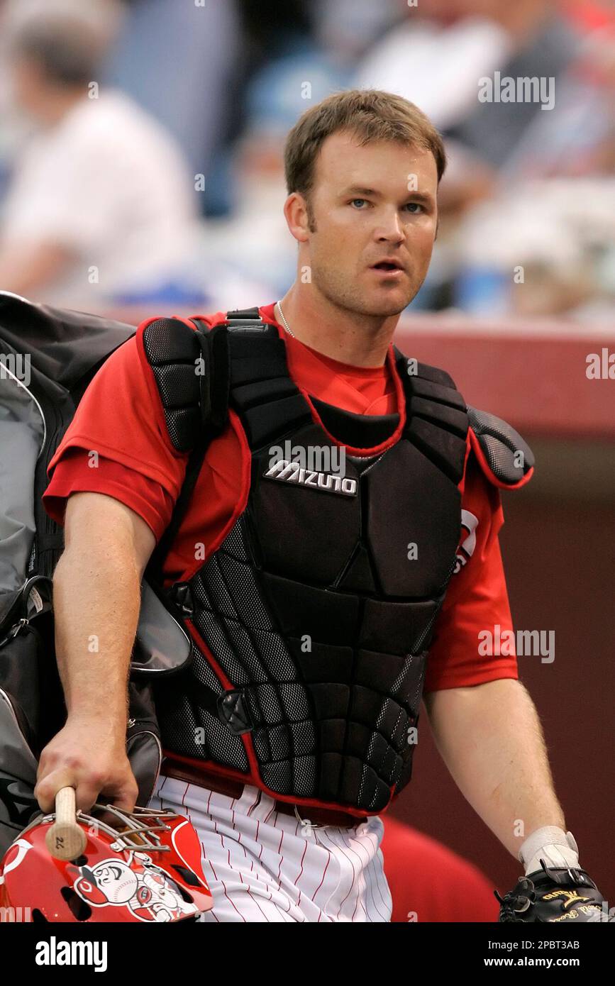 Cincinnati Reds catcher David Ross against the Tampa Bay Devil Rays in ...