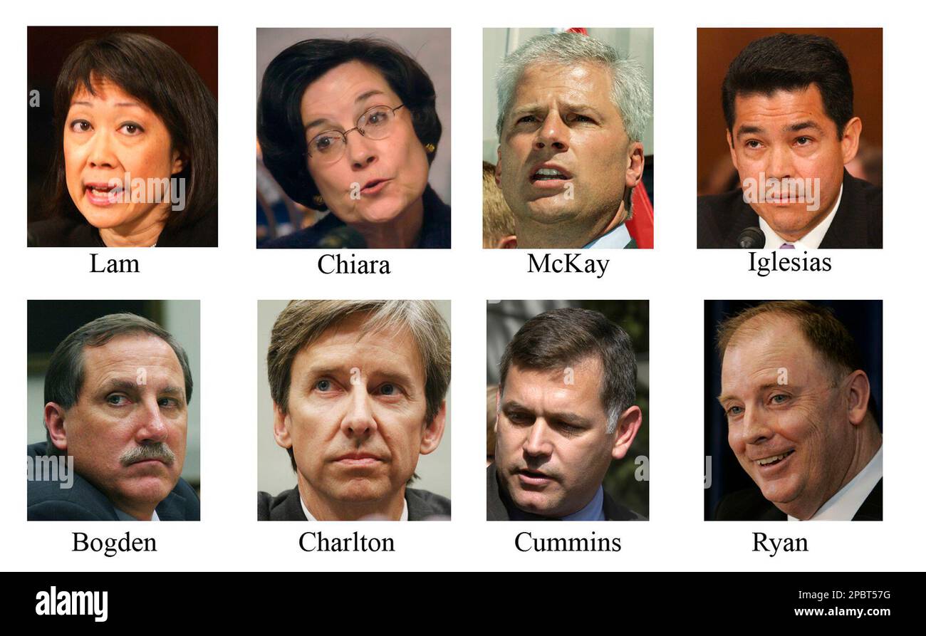 ** FILE ** Various 2007 file photos of the fired U.S. Attorneys. Top ...