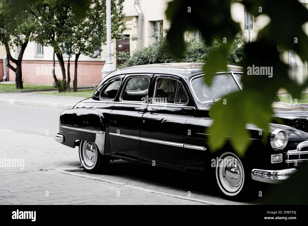 old-fashioned automobile. vintage car. retro luxury auto Stock Photo ...