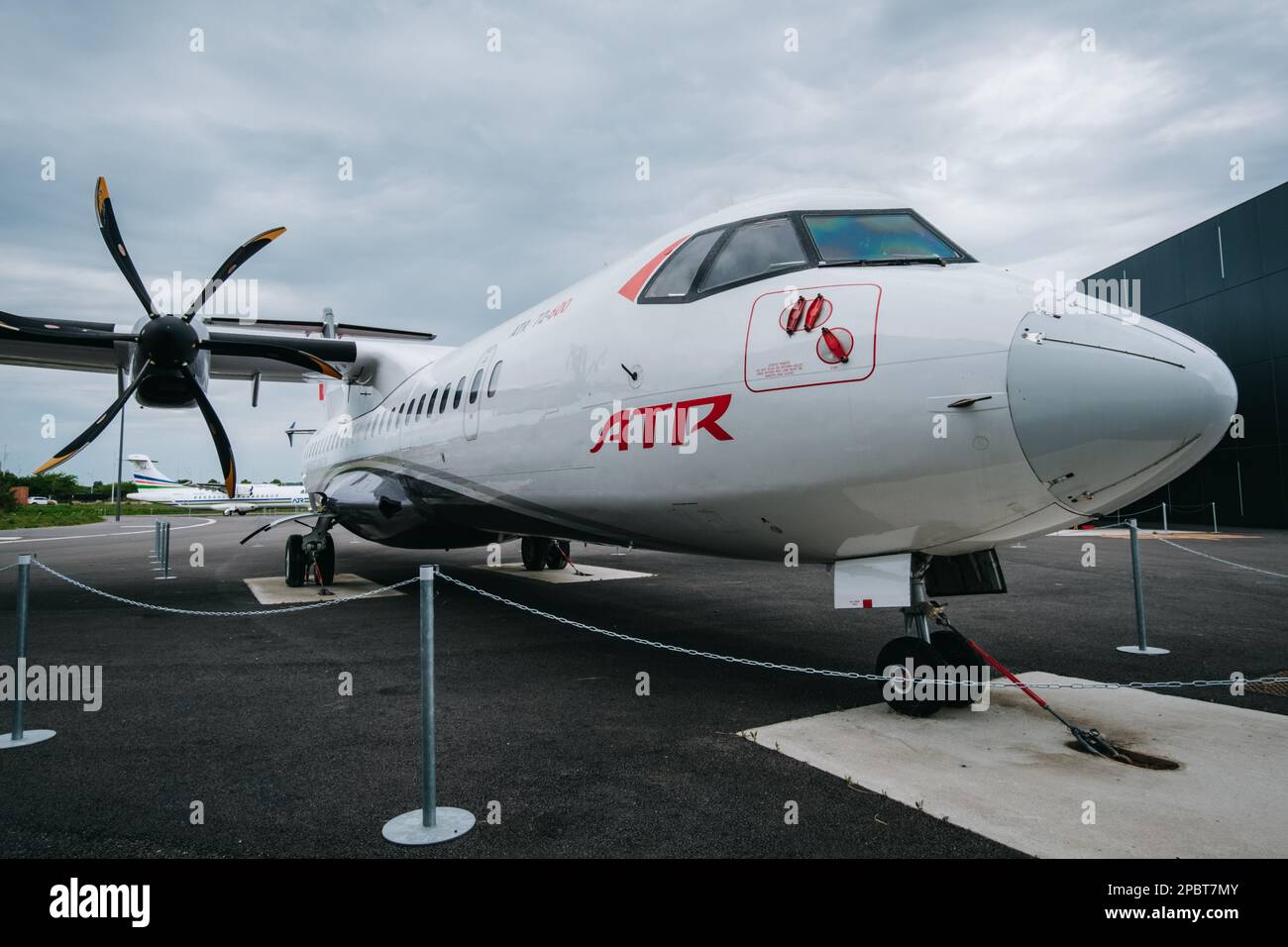 ATR-72 aircraft on the tarmac of the Aeroscopia museum near Toulouse ...