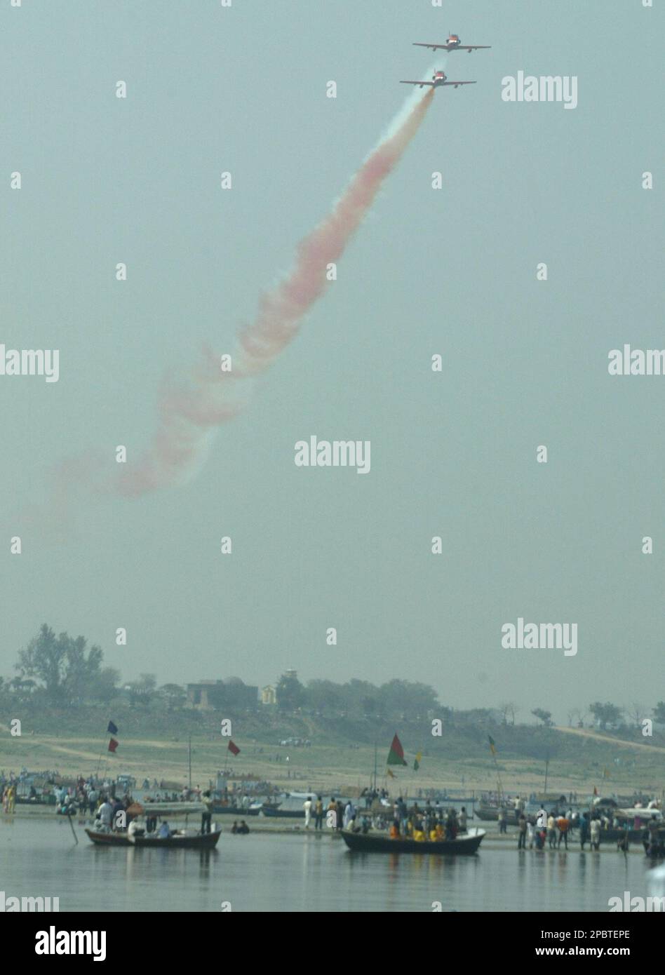 Indian Air Force (IAF) Surya Kiran aircrafts perform a display ahead of ...