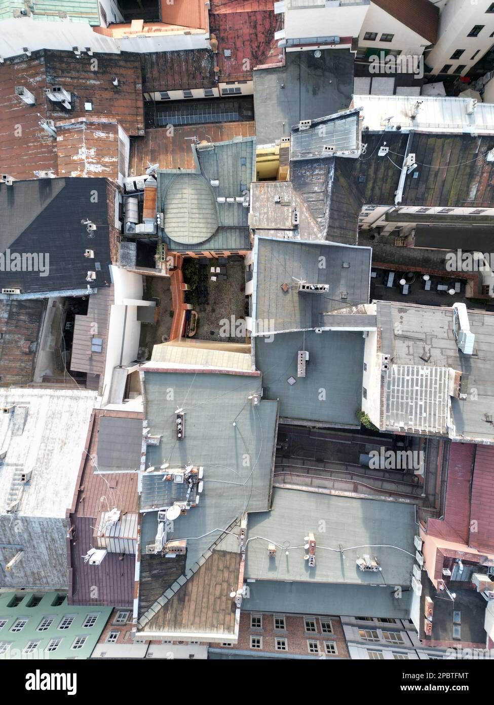 An aerial view of bustling metropolitan area, featuring a network of ...