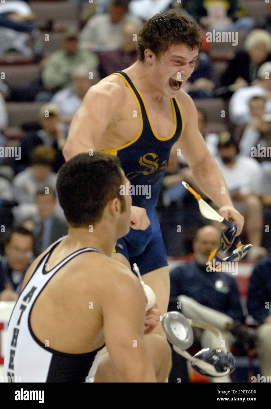 Athens Area's Chad Sindoni, front, watches as South Allegheny's Phil ...