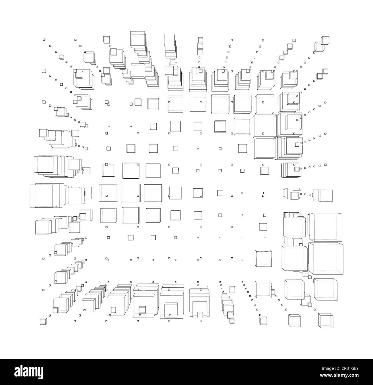 Abstract boxes background Stock Photo - Alamy