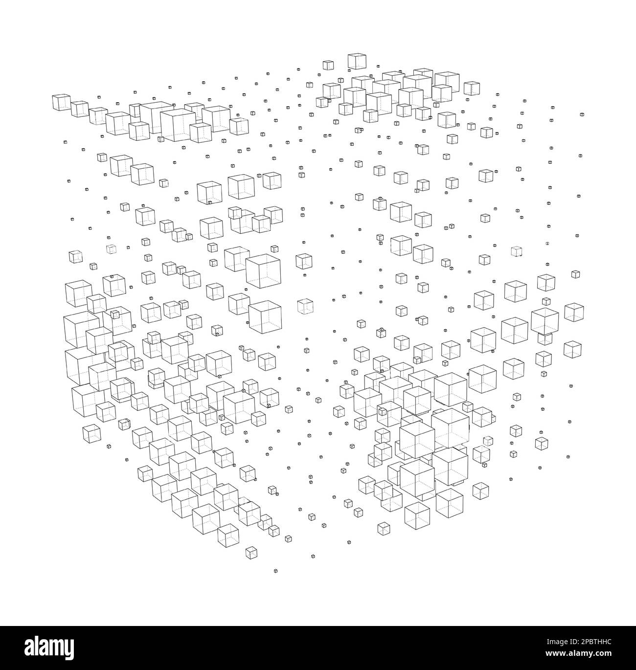 Abstract boxes background Stock Photo - Alamy