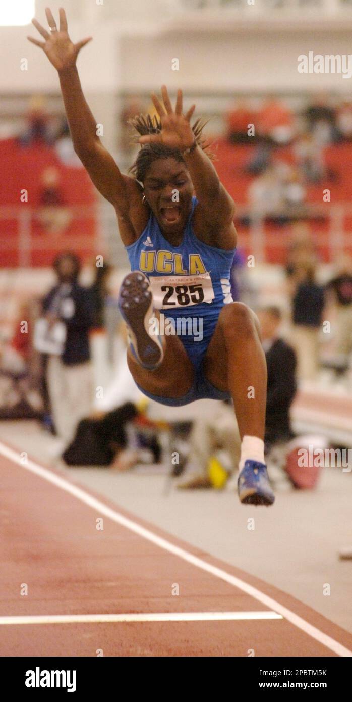 UCLA's Rhonda Watkins competes in the women's long jump at the NCAA ...
