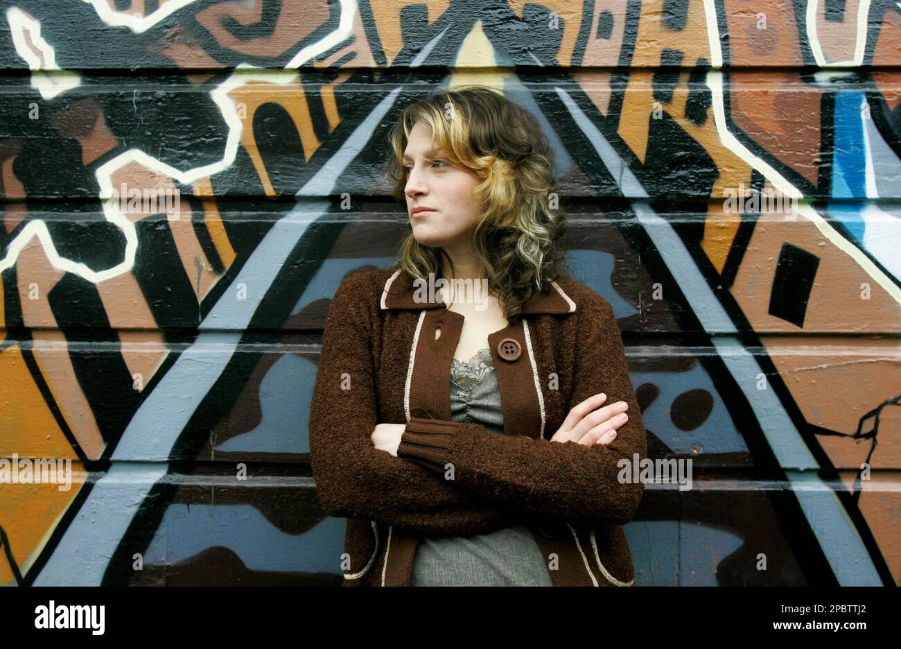 Musician Sasha Dobson is photographed outside of Revolution Cafe in San ...