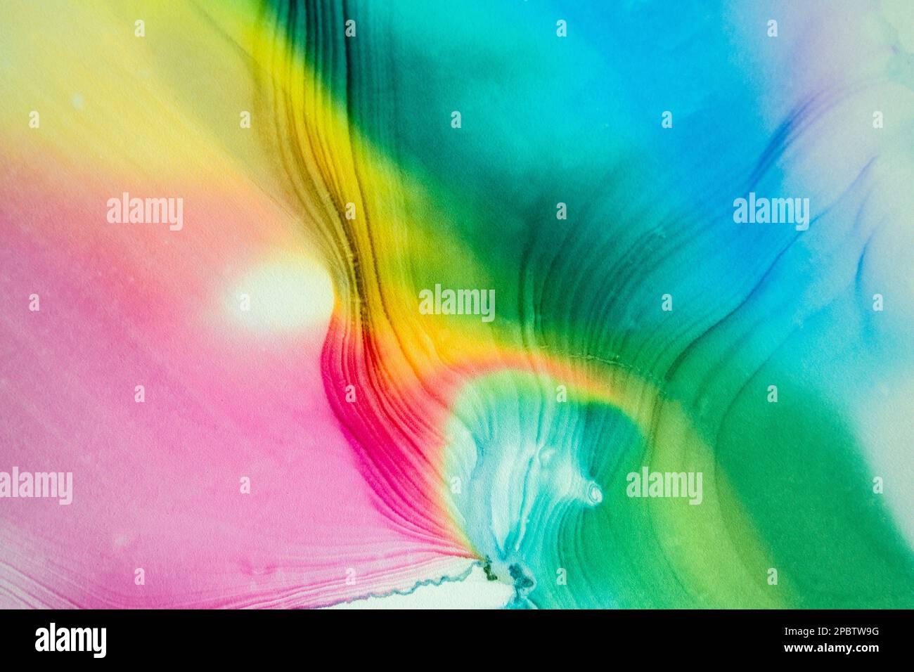 Abstract alcohol ink fluid art background. Rainbow colored Stock Photo ...