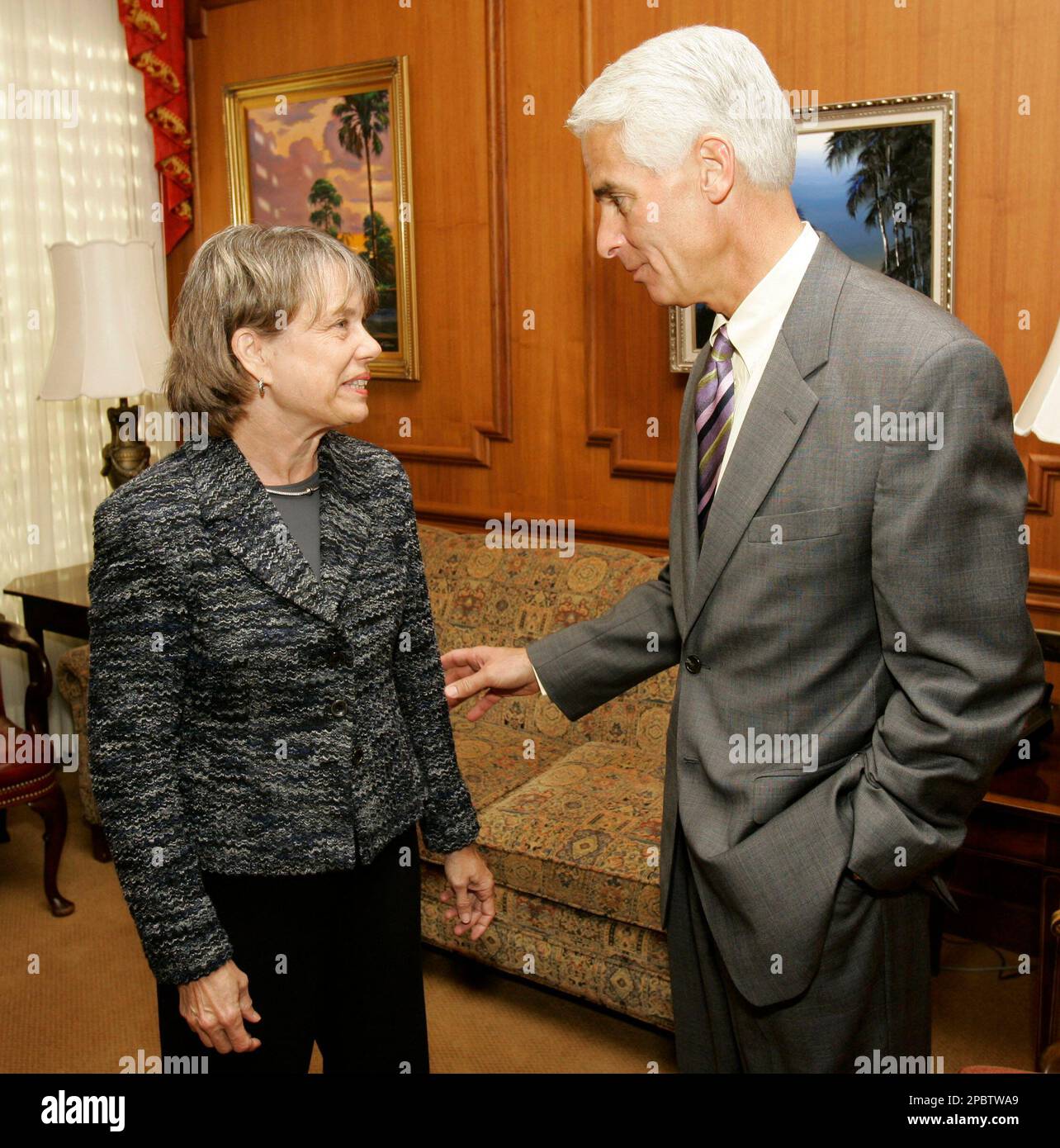 ** ADVANCE FOR WEEKEND OF MARCH 10-11 ** Florida Gov. Charlie Crist ...