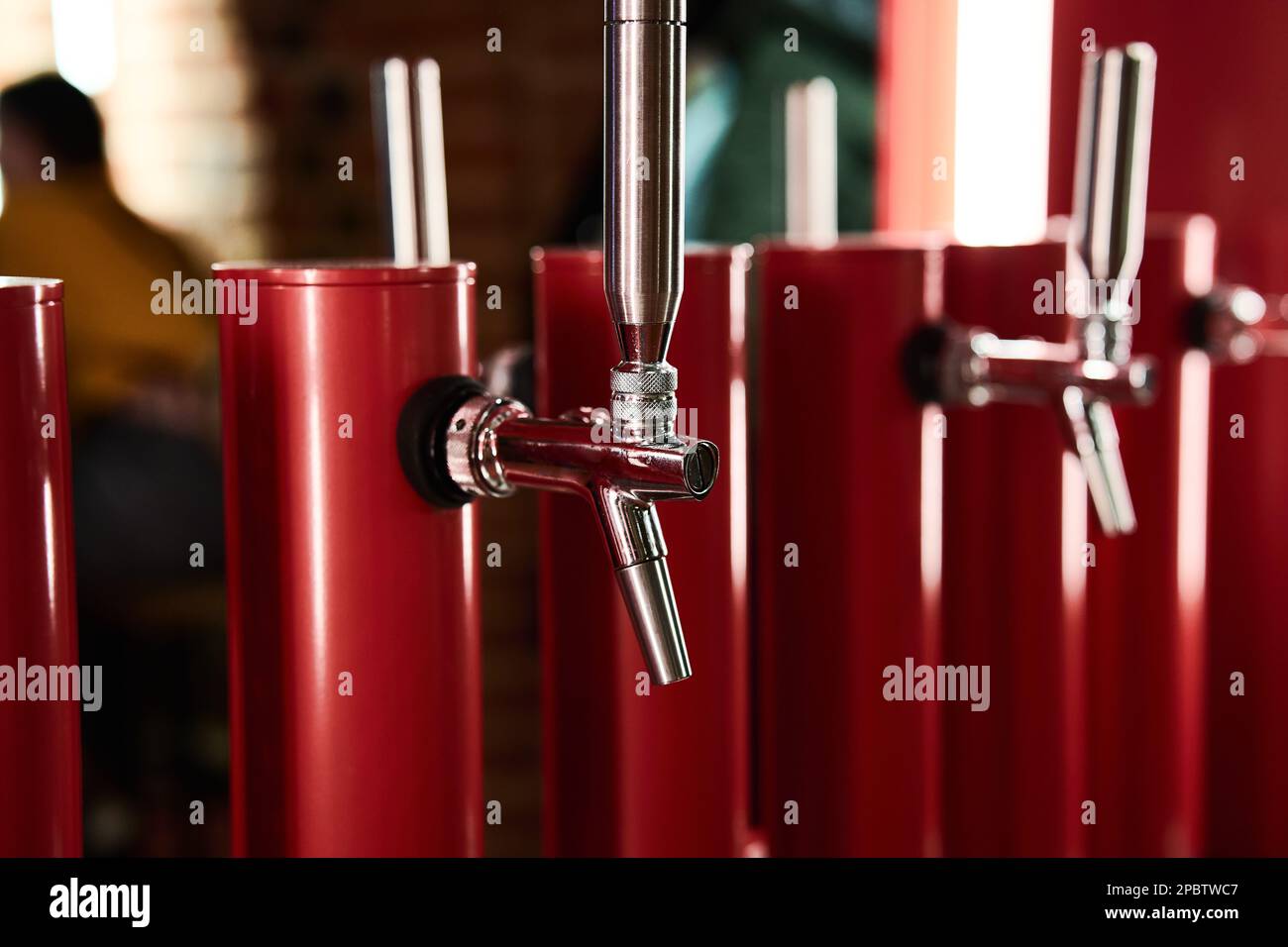 Beer taps at bar hi-res stock photography and images - Alamy