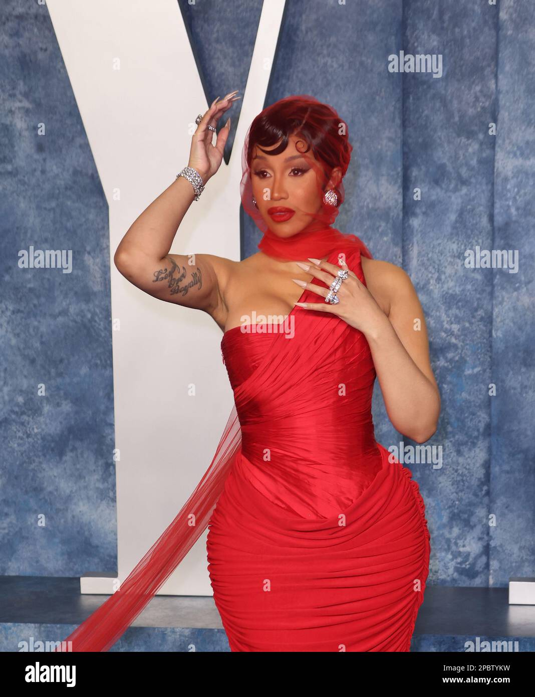 Cardi B attends the 2023 Vanity Fair Oscar Party at Wallis Annenberg ...