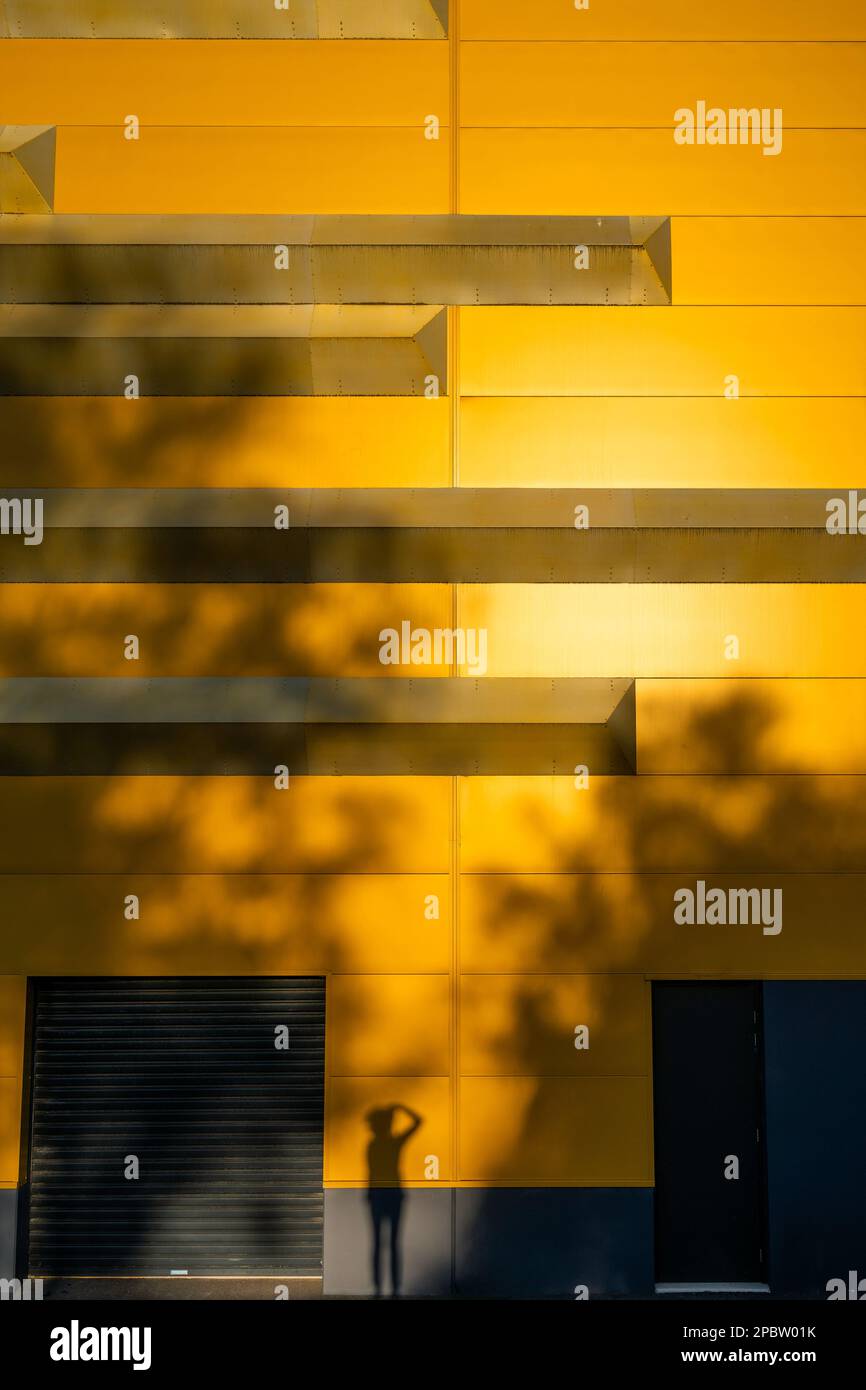 Shadow self portrait on modern architecture Stock Photo - Alamy
