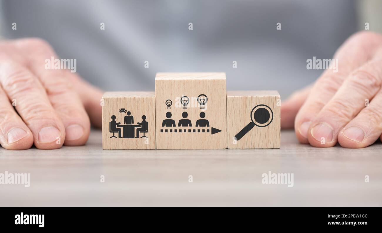 Wooden blocks with symbol of continuing education concept Stock Photo ...