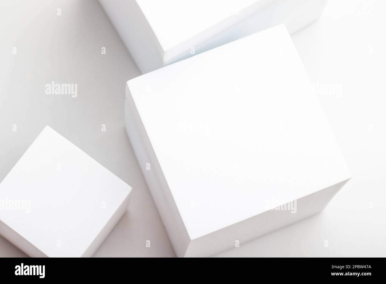 Square white product display for product advertising Stock Photo - Alamy
