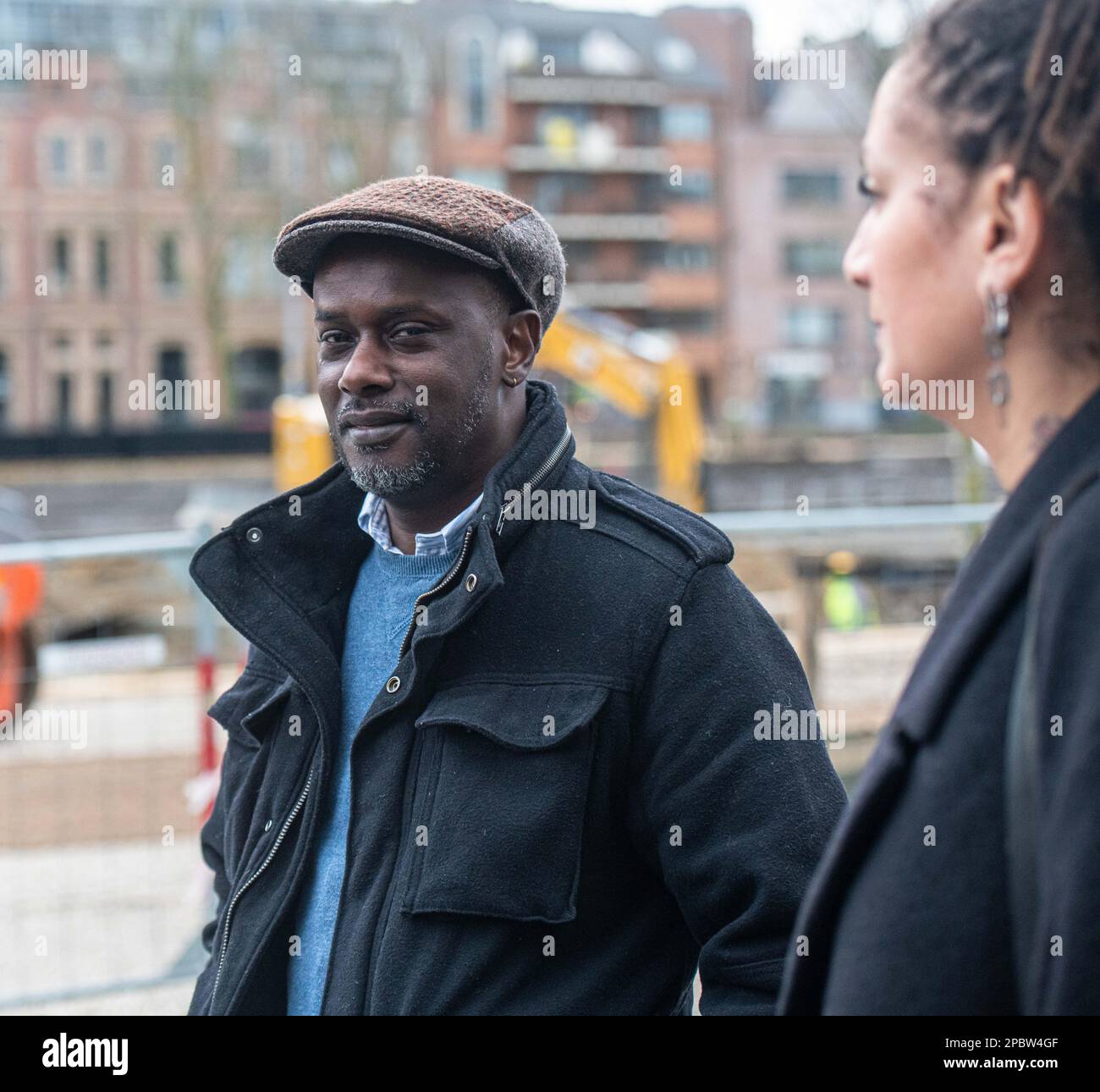 Sanda's father Ousmane Dia and his partner arrive for a session of the ...
