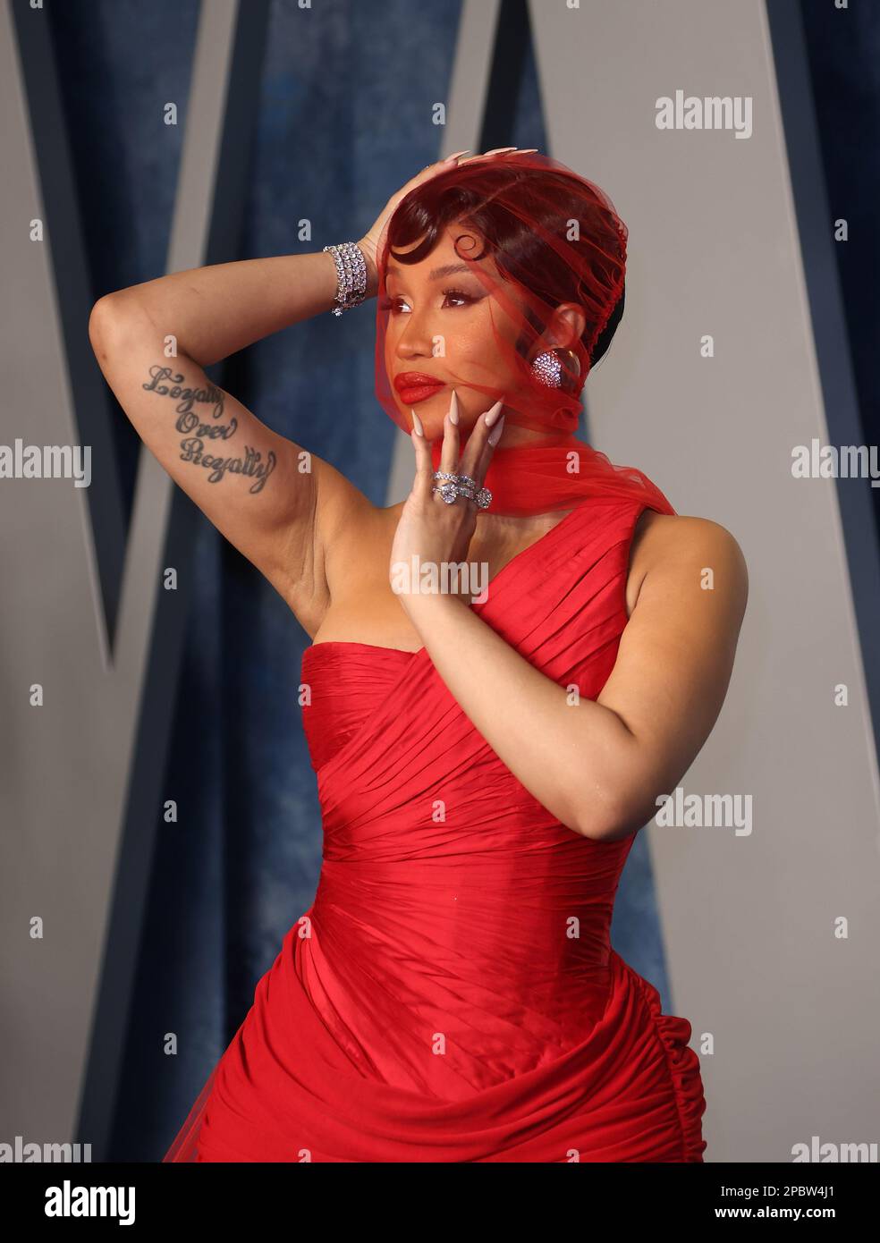 Cardi B attends the 2023 Vanity Fair Oscar Party at Wallis Annenberg ...