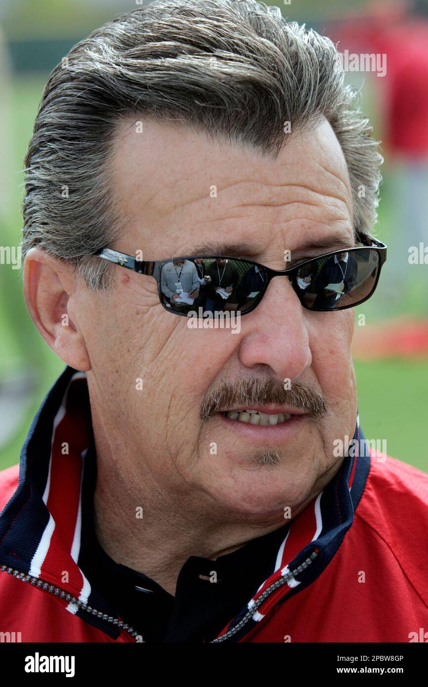 **FILE** Los Angeles Angels owner Arte Moreno talks to reporters during ...