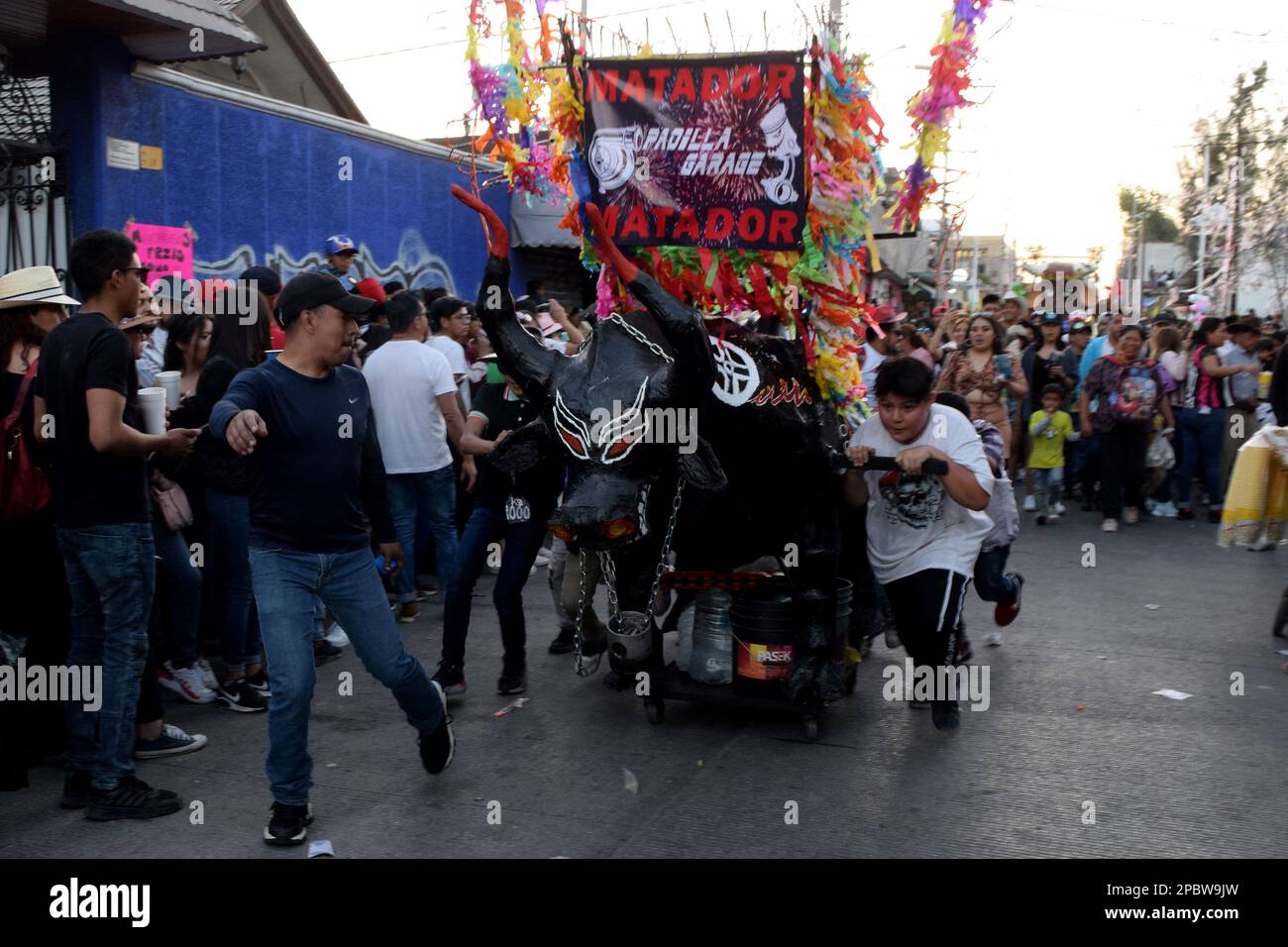 Non Exclusive: 08 March 2023, Tultepec, Mexico: Persons attend at ...