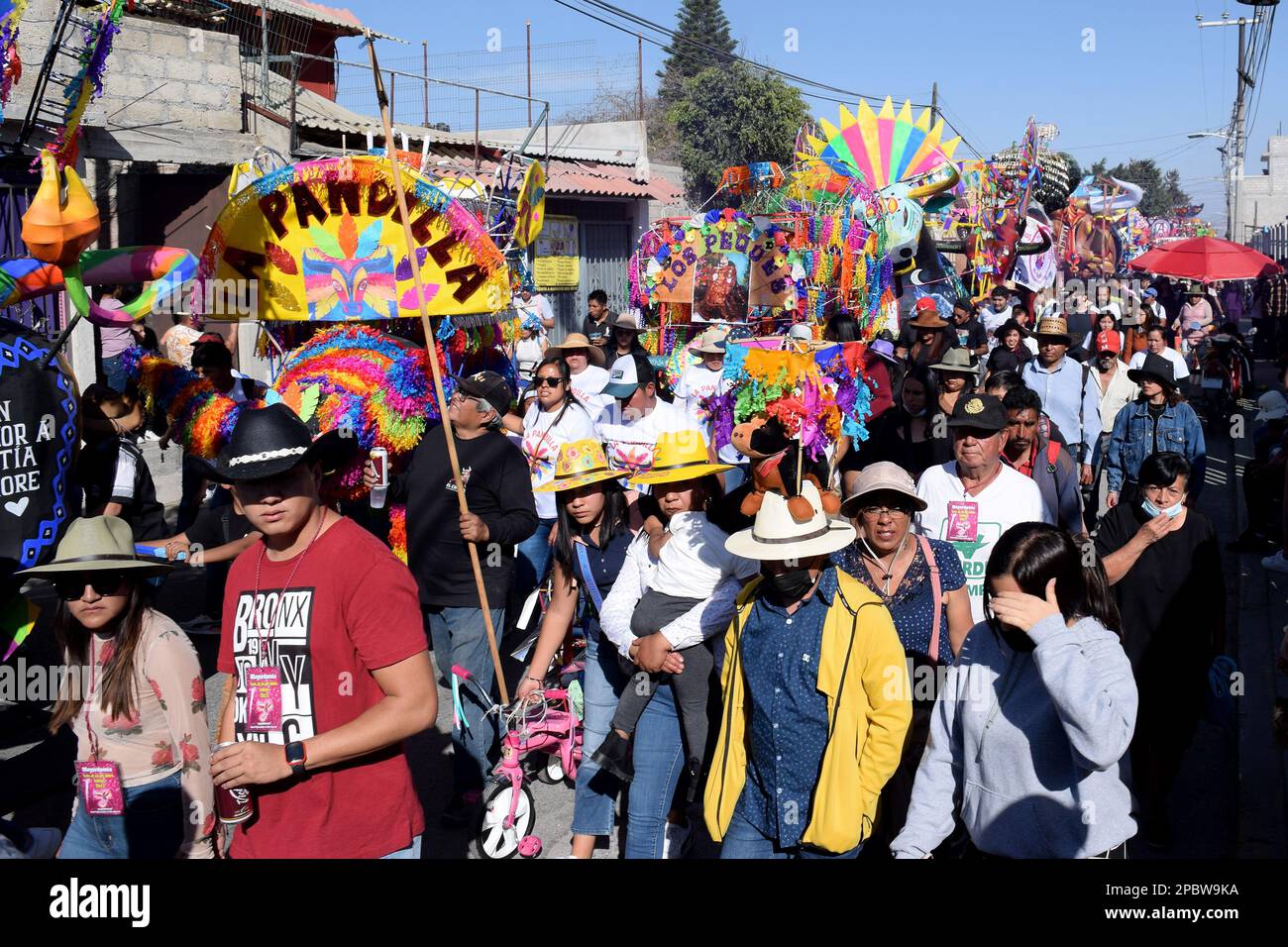 Non Exclusive: 08 March 2023, Tultepec, Mexico: Persons attend at ...
