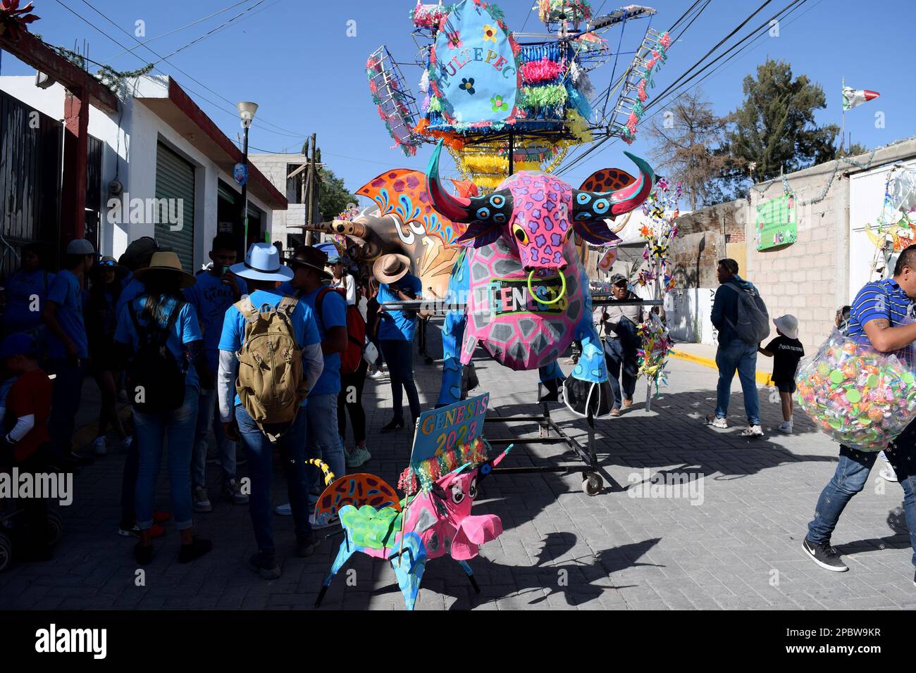 Non Exclusive: 08 March 2023, Tultepec, Mexico: Persons attend at ...