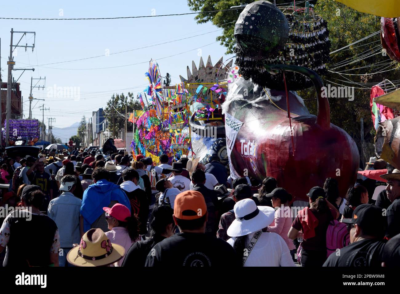 Non Exclusive: 08 March 2023, Tultepec, Mexico: Persons attend at ...