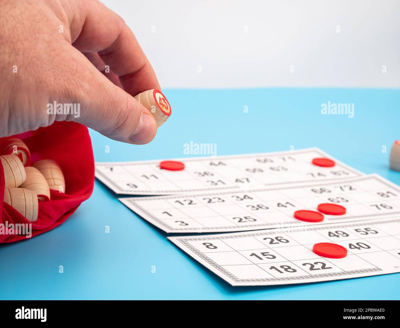 Bingo board game wooden barrels hi-res stock photography and images - Alamy