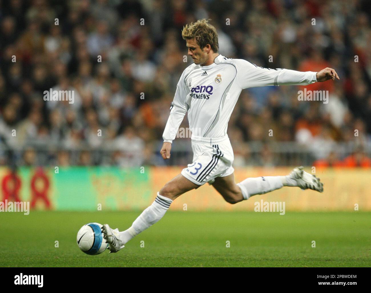 David Beckham Kicking A Soccer Ball