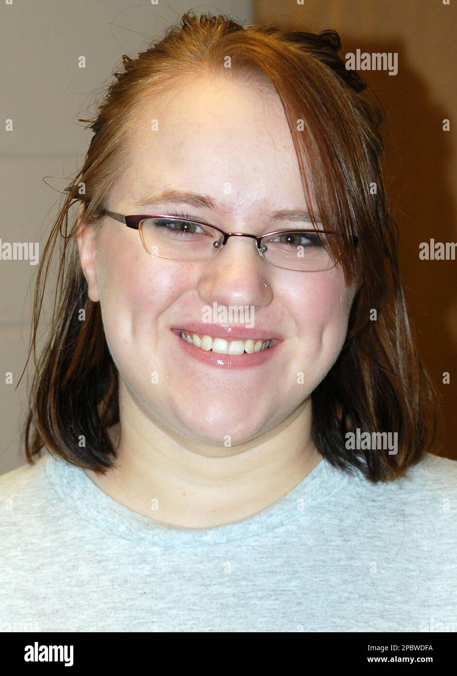 Amanda Larson takes a break from class on Wednesday, Feb. 28, 2007, at ...