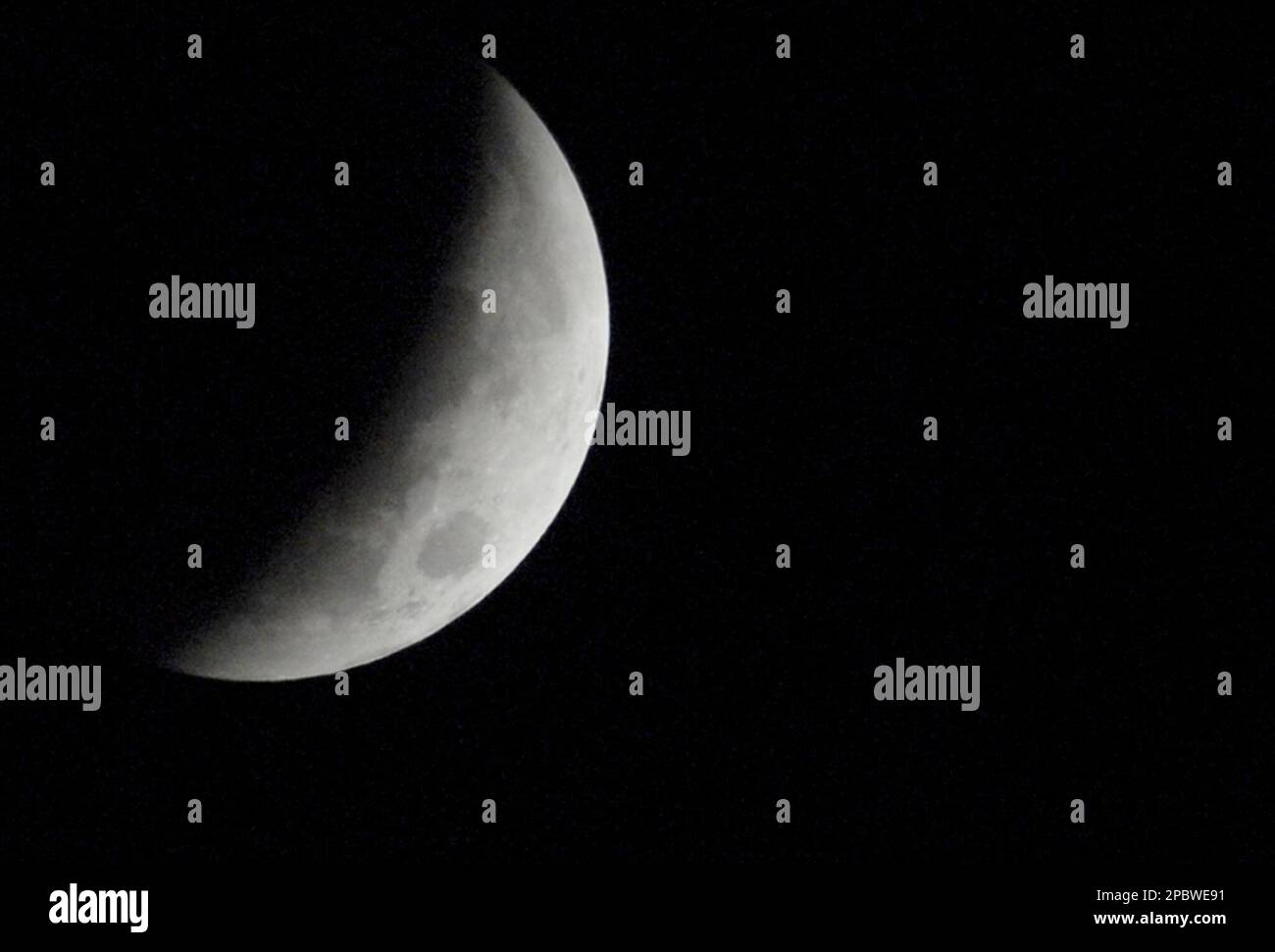 The moon is seen during a lunar eclipse over Kiev, Ukraine, early ...