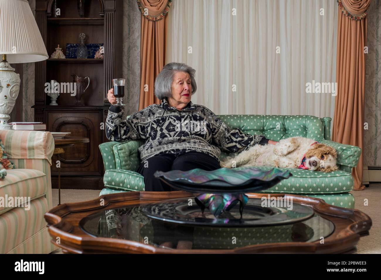 Grandmother having coffee hi-res stock photography and images - Alamy