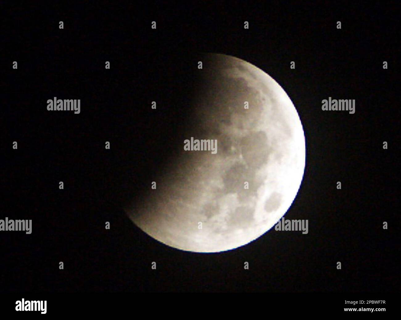 The moon is seen during a lunar eclipse over Pattaya, Thailand, early ...