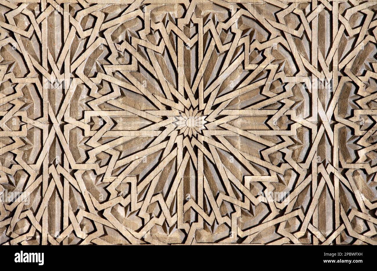 Traditional islamic ornament on wooden door. Window shutters with ...