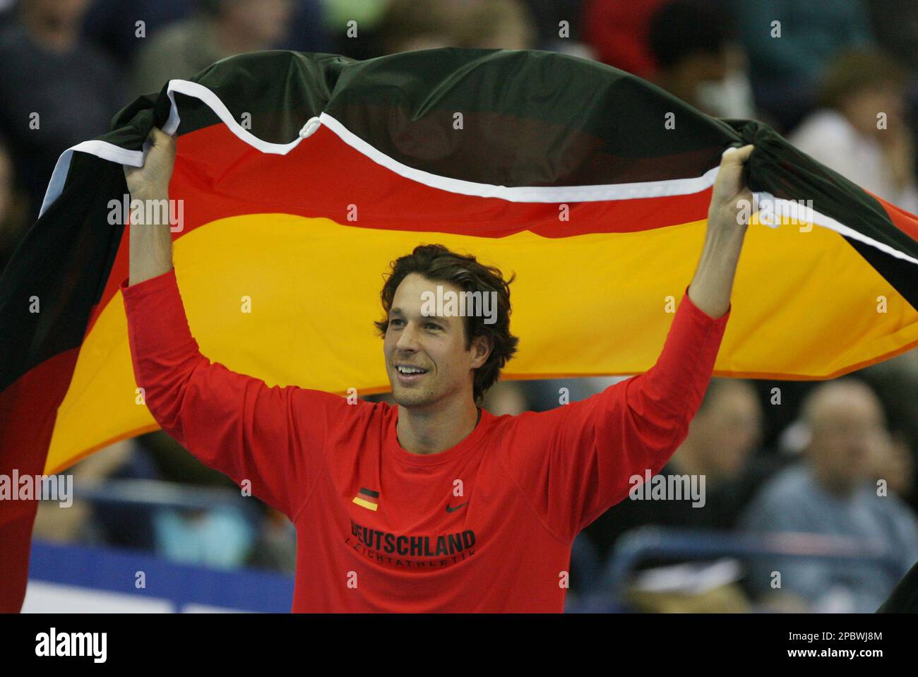 Germany's Danny Ecker celebrates after winning the golf medal in the ...