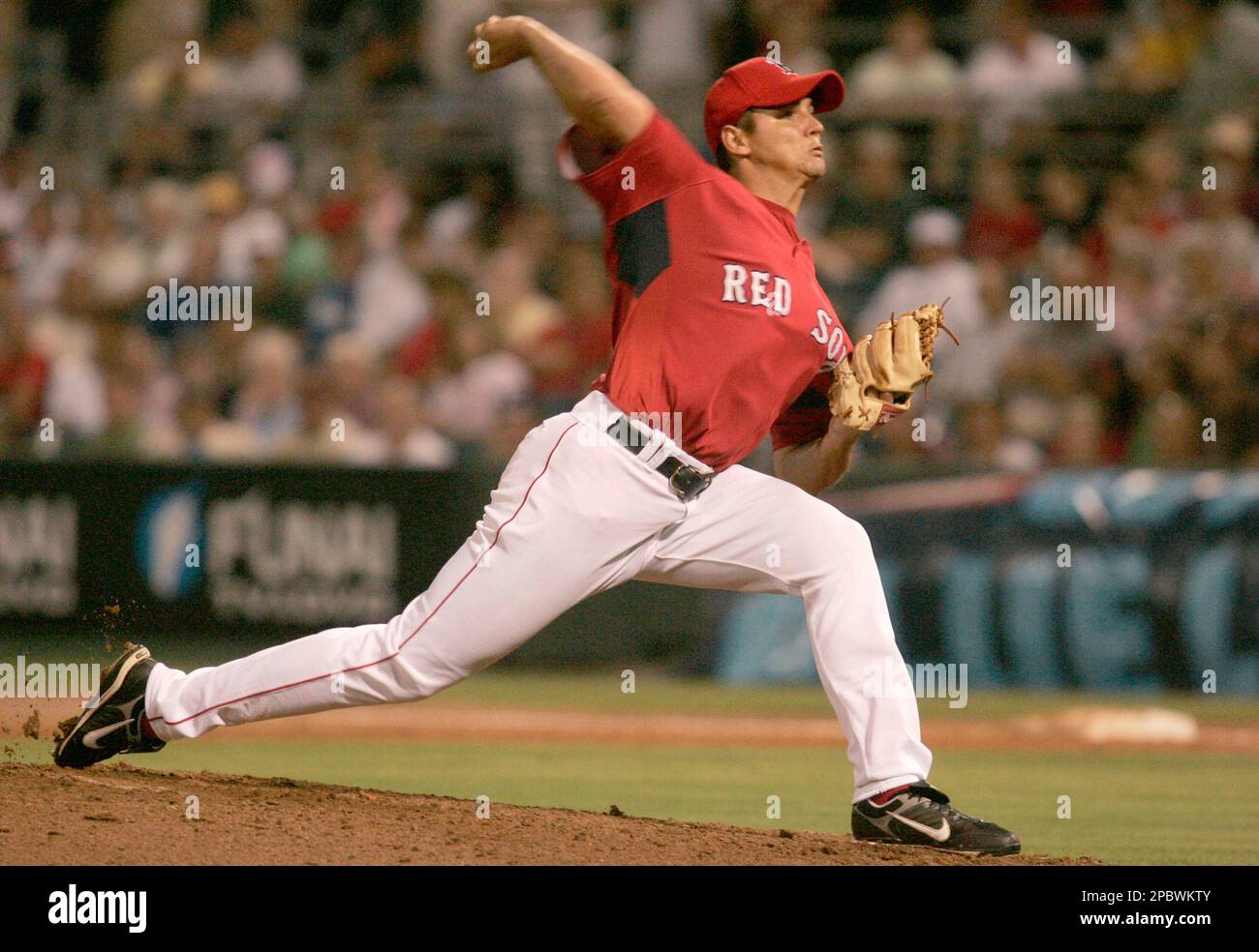 Boston Red Sox pitcher Kyle Jackson delivers a throw against Boston ...