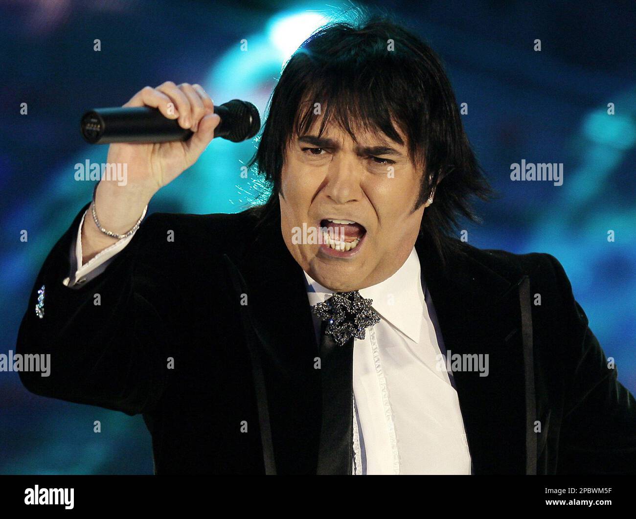Renato Zero performs during the "Festival di Sanremo" Italian songs ...
