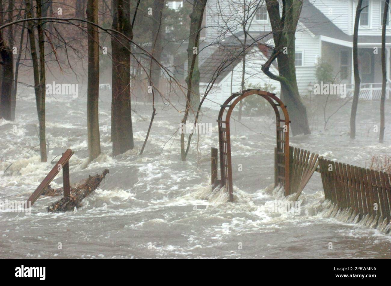The Five Mile River crests it's banks causing severe flooding on ...