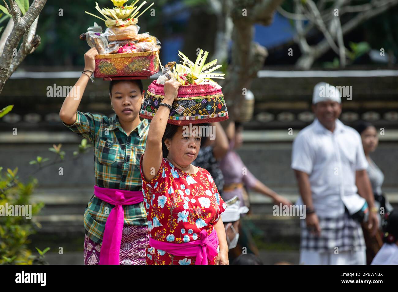 Usaba Sumbu ceremony in Pura Dalem Desa Timbrah Stock Photo - Alamy