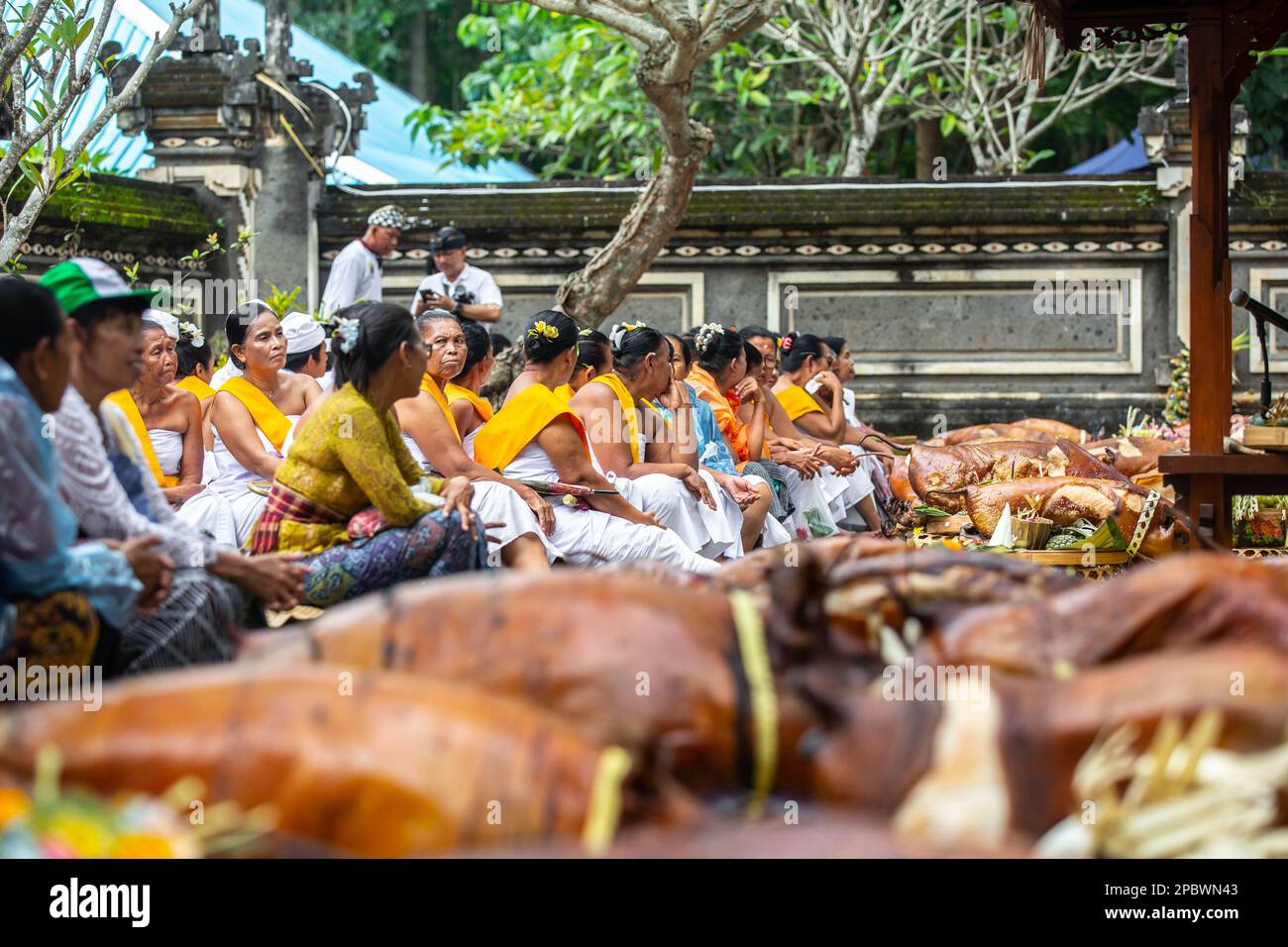 Usaba Sumbu ceremony in Pura Dalem Desa Timbrah Stock Photo - Alamy