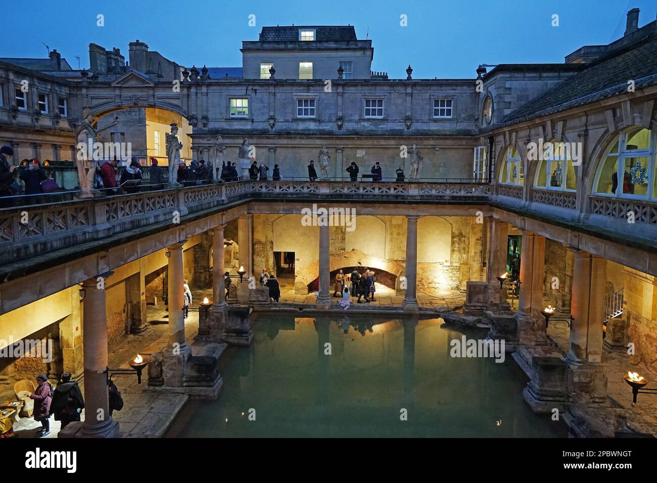 Exterior architecture of 'The Roman bath', interactive museum filled ...