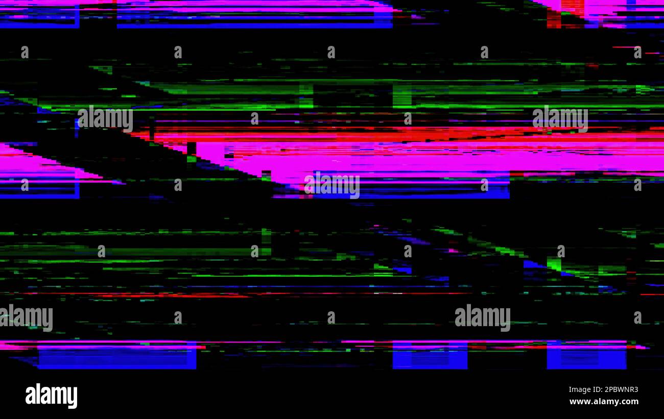 Pixel glitch electronic distortion color noise Stock Photo - Alamy