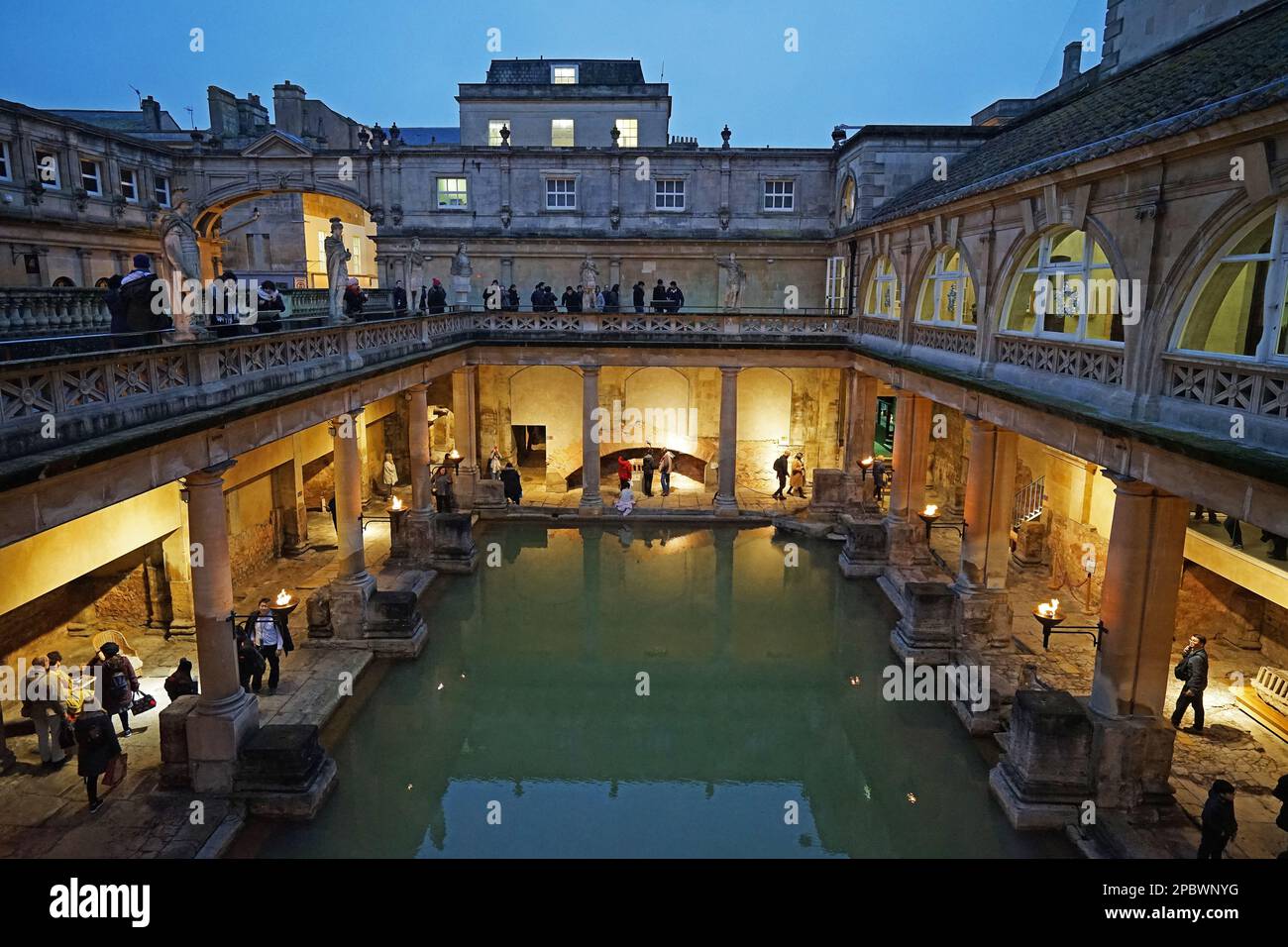 Exterior architecture of 'The Roman bath', interactive museum filled ...