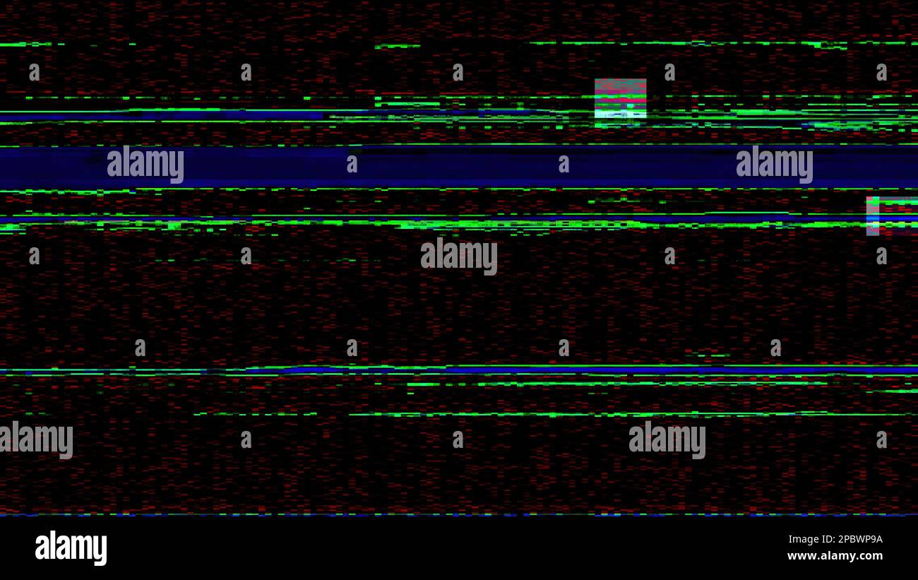 Color glitch pixel noise grain artifacts on black Stock Photo - Alamy