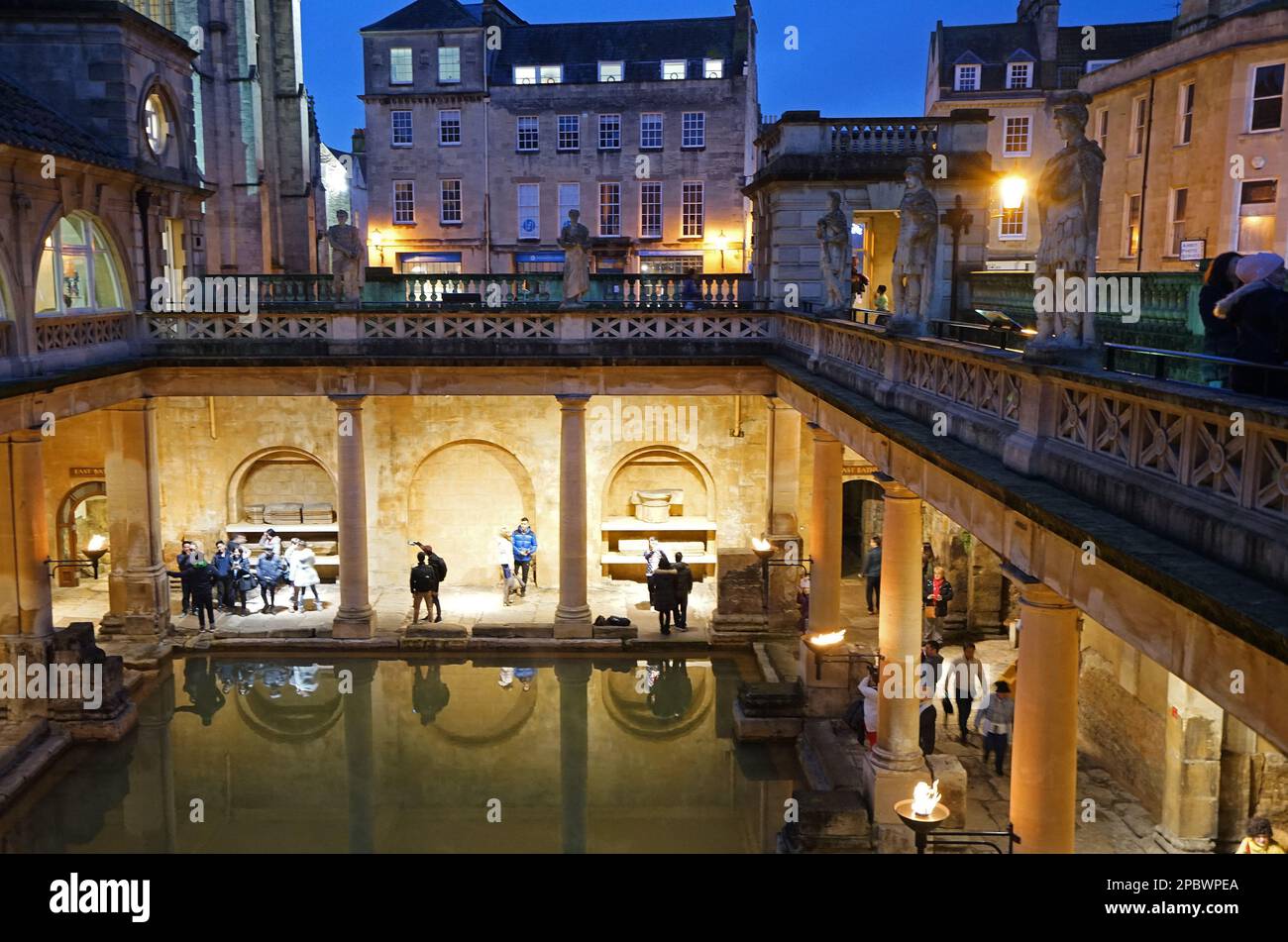Exterior architecture of 'The Roman bath', interactive museum filled ...