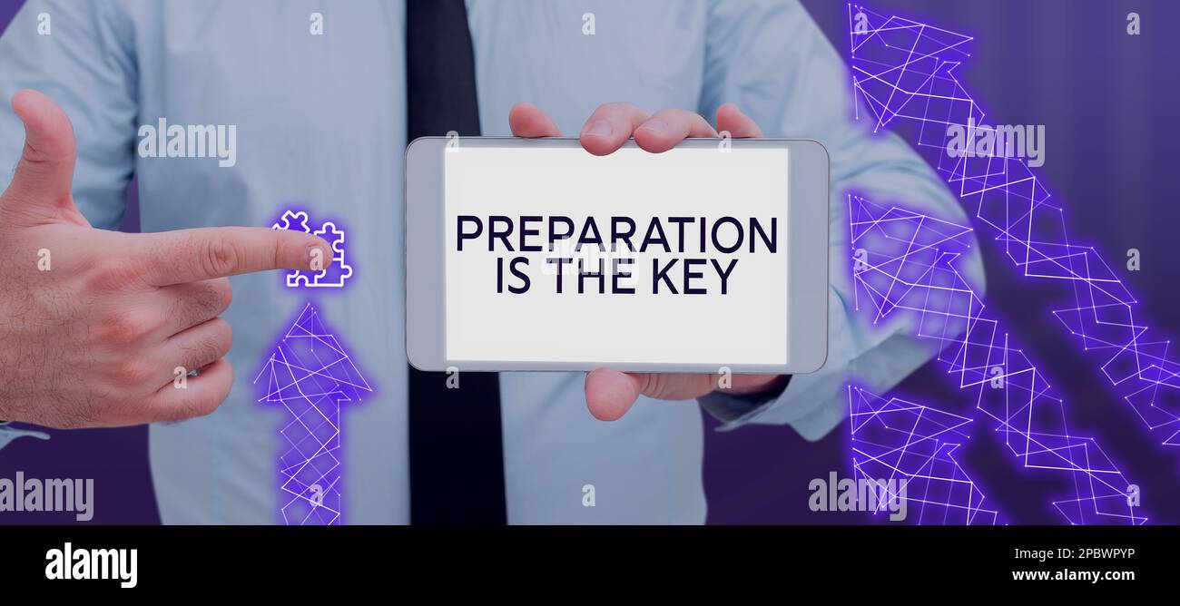 Writing displaying text Preparation Is The Key. Conceptual photo action ...